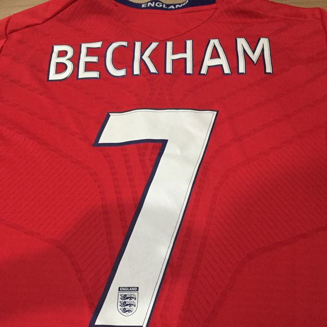 England 2008 Away With Beckham Name Set, Sports Equipment, Other Sports ...