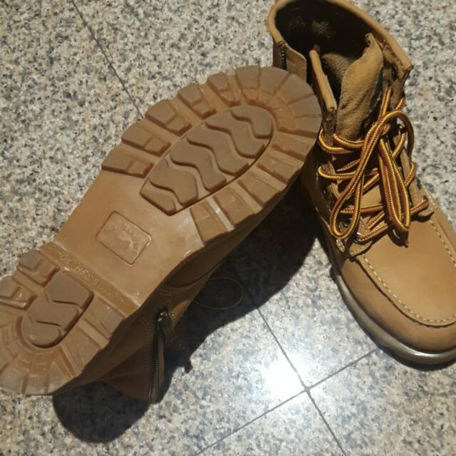 Fly Walking Steel Toe Leather Boot, Men's Fashion, Footwear, Boots on ...