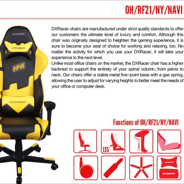 *LIMITED EDITION* DXRACER Navi RF21 Gaming Chair, Computers & Tech ...