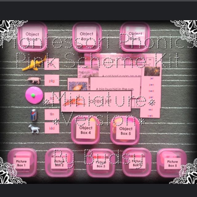 Miniature Montessori Phonics Pink Scheme Kit (PM for price), Hobbies ...