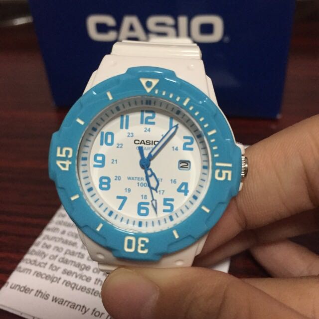 Casio Watch - Baby Blue And White, Everything Else on Carousell