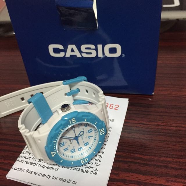 Casio Watch - Baby Blue And White, Everything Else on Carousell