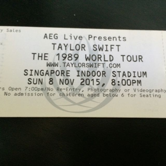 Taylor Swift Concert Ticket 8 Nov, Tickets & Vouchers, Event Tickets on ...