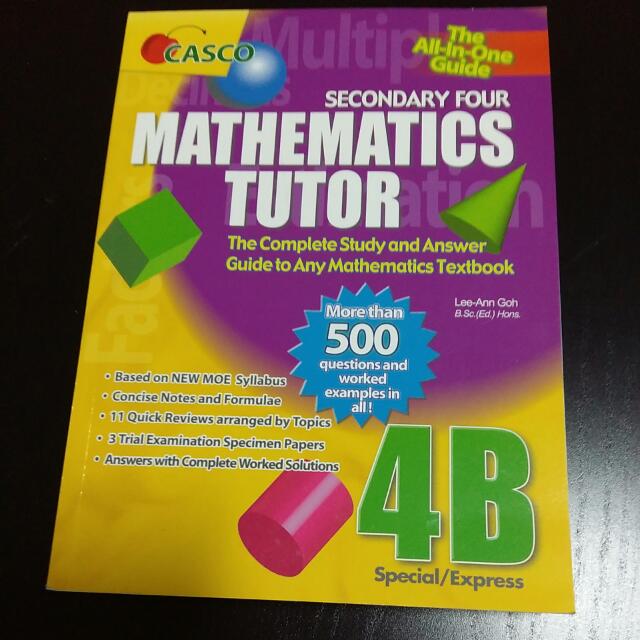 Brand New Secondary 4 Elementary Mathematic (Emaths) Assessment Book ...