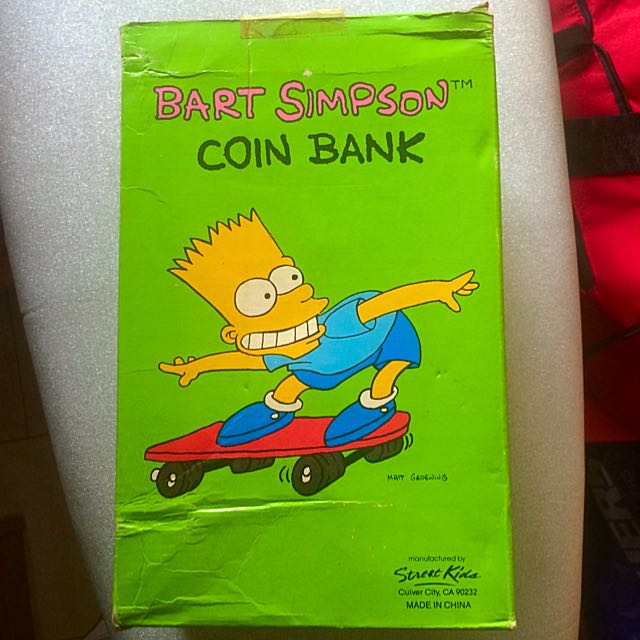 Vintage Bart Simpsons Coin Bank. Brand New., Hobbies & Toys ...
