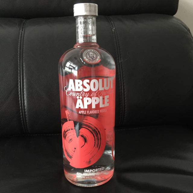 Absolut Vodka Apple 1L, Everything Else on Carousell