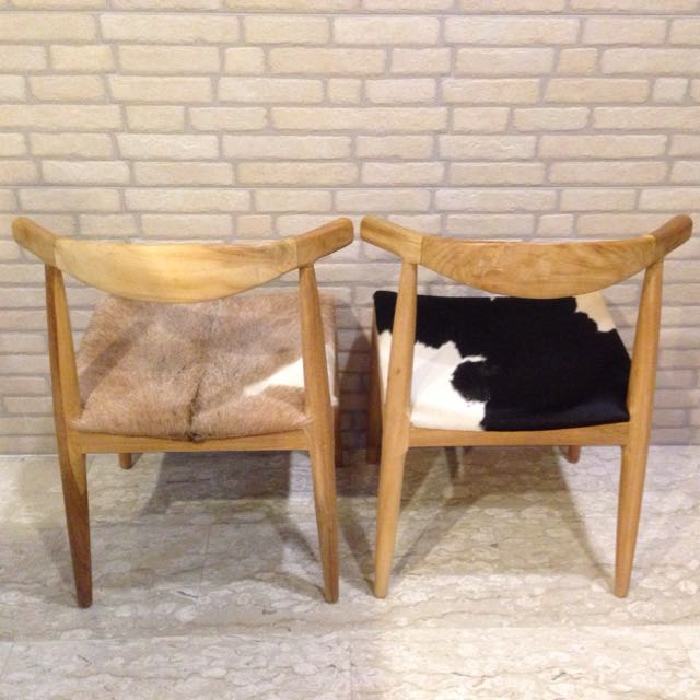 Animal Skin Wooden Dining Chairs (by Galanga Living), Furniture & Home ...