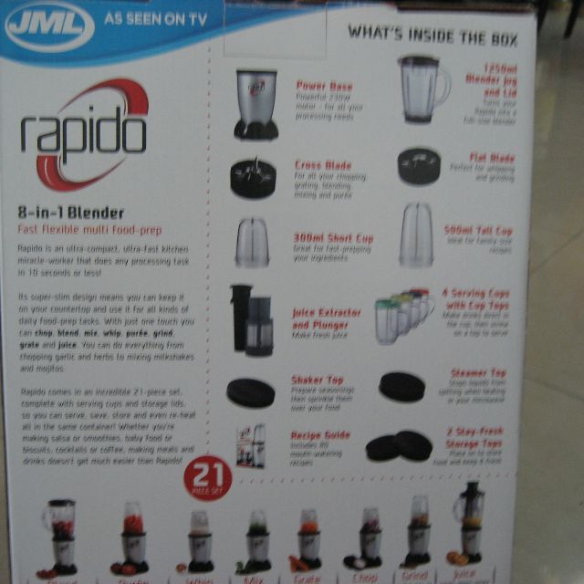 jml brand new rapido 8 in 1 blender, TV & Home Appliances, Kitchen Appliances, Juicers, Blenders ...