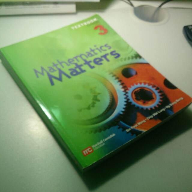 Mathematics Matters Secondary 3 Textbook, Hobbies & Toys, Books ...