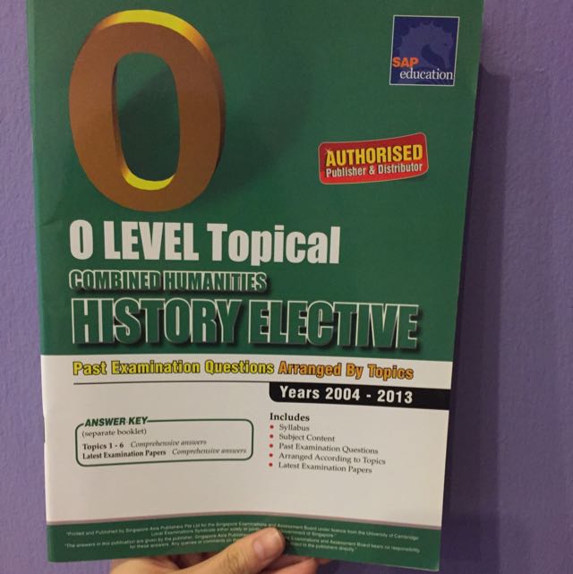 SAP Education O Level History Elective Past Exam Questions, Hobbies ...