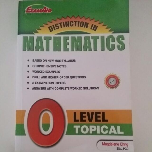 Distinction In Mathematics O Levels Topical Assessment Book, Hobbies ...