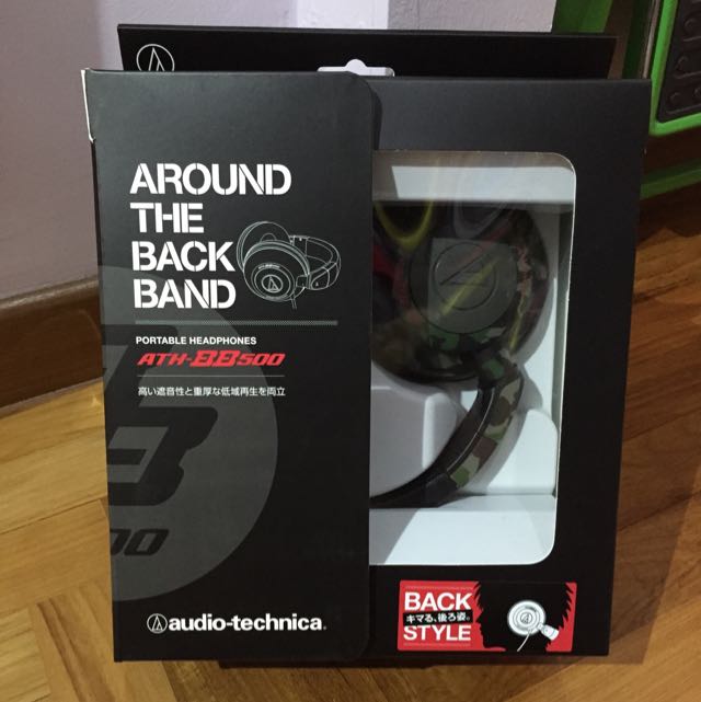 New Audio Technica ATH-BB500 Back Band Headphones, Mobile Phones ...