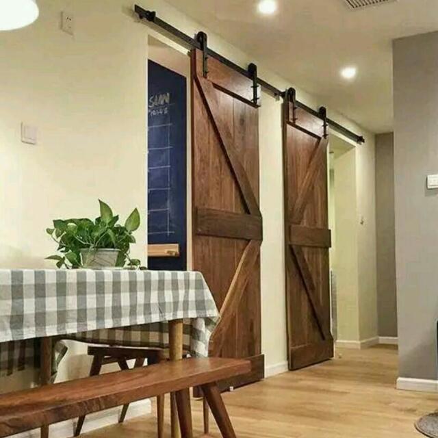 Barn Door with Rails, Furniture & Home Living, Furniture, Other Home ...
