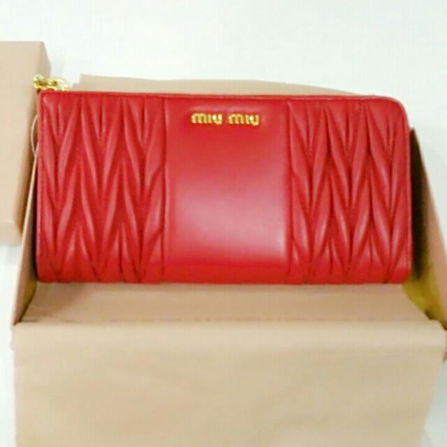 Authentic MUI MUI Wallet, Luxury, Bags & Wallets on Carousell