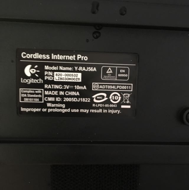 A Logitech Cordless Internet Pro Wireless Keyboard Computers And Tech