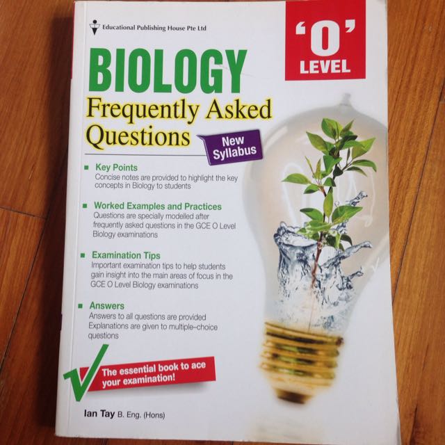 Biology O LEVEL Frequently Asked Questions, Books & Stationery ...