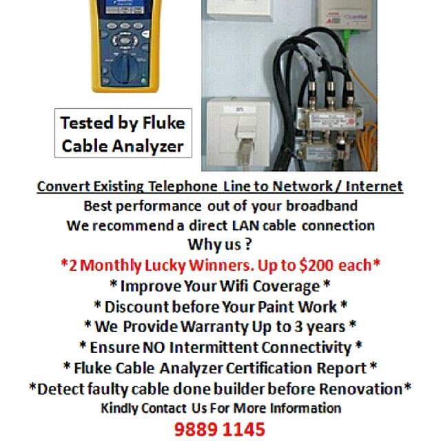 HDB Defects Check For Telephone And Convert To Lan, Furniture & Home ...