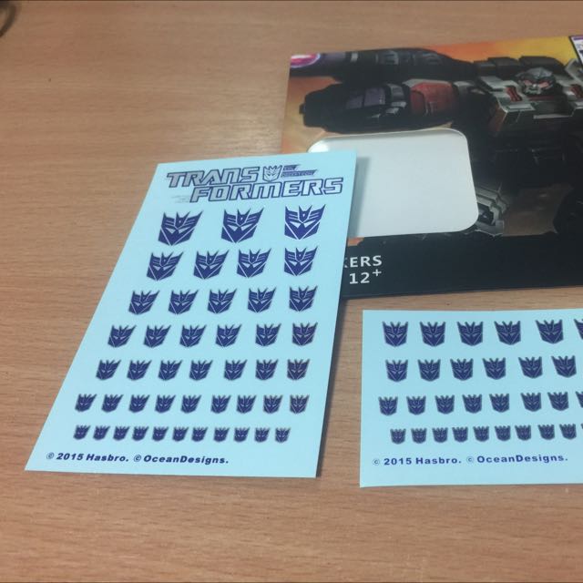 Metallic Transformers Decepticon Waterslide Decal With Outline, Hobbies ...