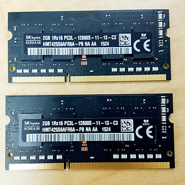 MacBook Pro RAM 2*2GB (Hynix) PC3L - 12800S, Computers & Tech, Laptops ...