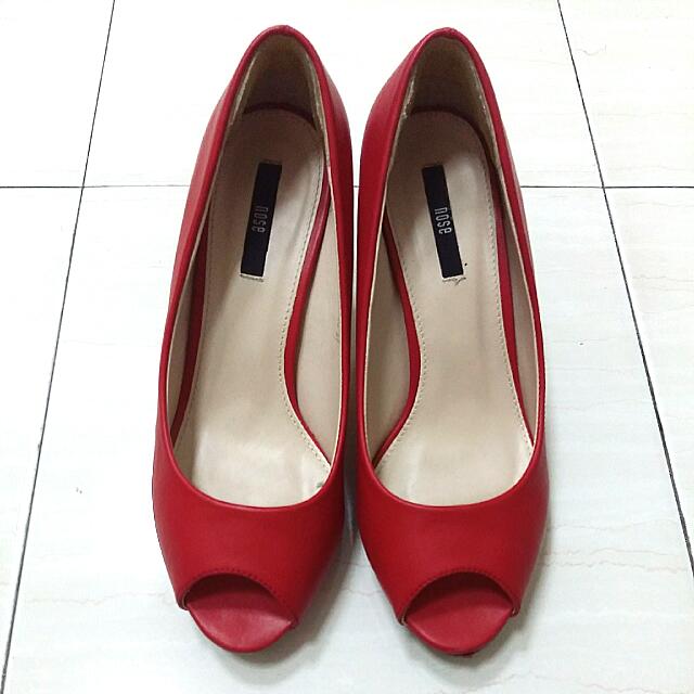 Nose Red High Heels, Women's Fashion, Footwear, Heels on Carousell