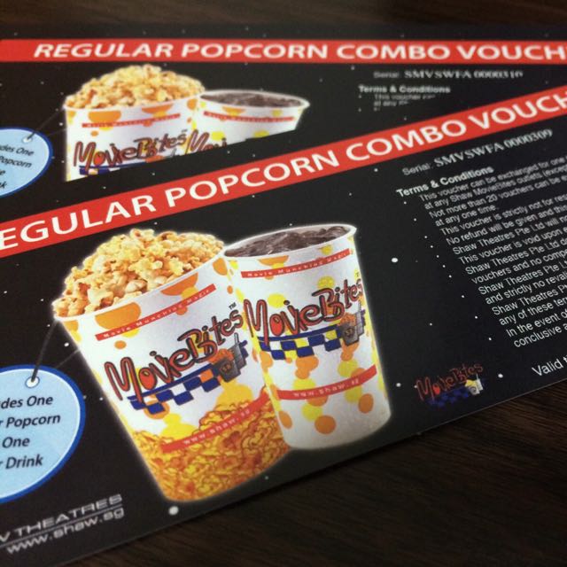 Shaw Theatres Popcorn Combo, Tickets & Vouchers, Local Attractions ...
