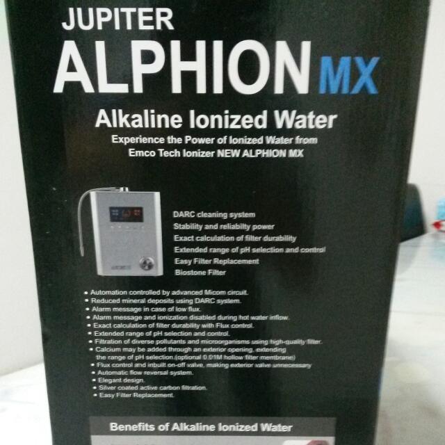 Jupiter Alphion Alkaline Ionized Water, TV & Home Appliances, Kitchen ...