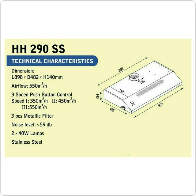 *BRAND NEW* Cooker Hood HOBZ HH-290-SS, TV & Home Appliances, Kitchen ...