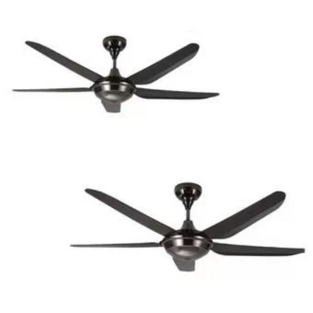 Kronos Deka 56'' Ceiling Fan With Remote Control-F5-N 5 Blade (Left 1 ...