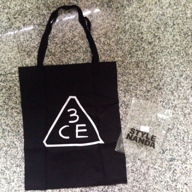 Authentic 3CE Stylenanda Tote Bag, Women's Fashion, Bags & Wallets ...