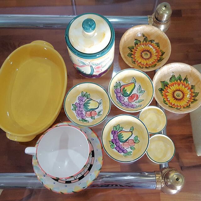 [SOLD] Assorted Ceramic Plates Saucers Jar Bowls, TV & Home Appliances ...