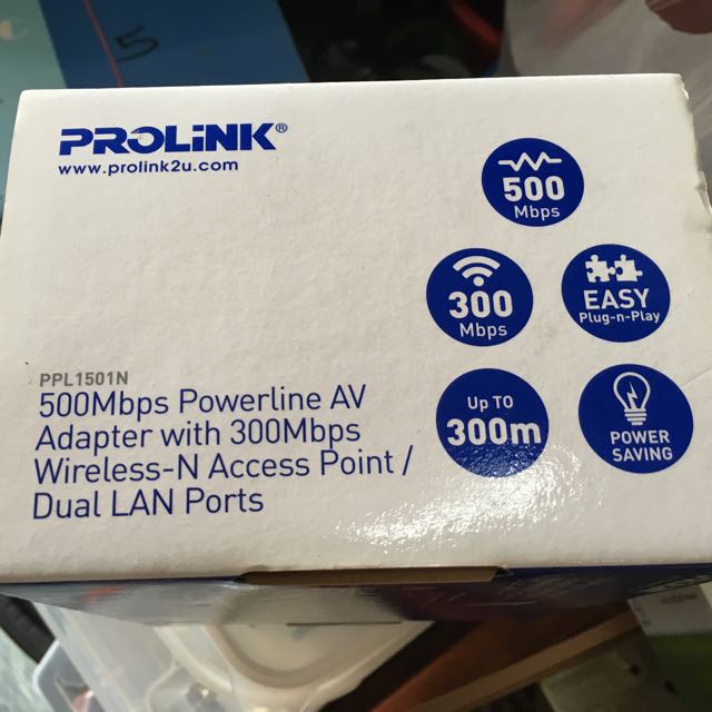 Brand new Prolink 500Mbps power line AV with 300Mbos wireless Acccess ...