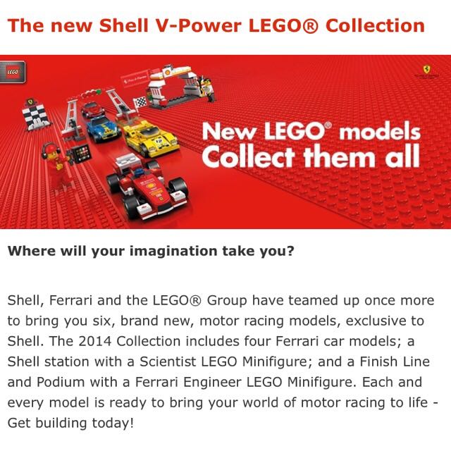BNIB Shell V Power Ferrari Lego Collection, Hobbies & Toys, Toys ...
