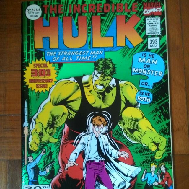 Incredible Hulk 30th Anniversary Comic #393 & Marvel Age #118, Video ...