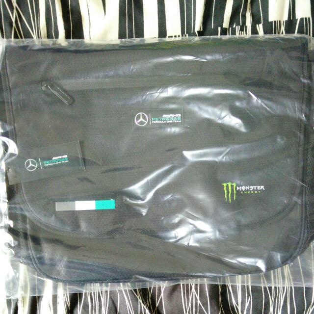Limited Edition Mercedes / Monster Energy Messenger Bag, Men's Fashion ...