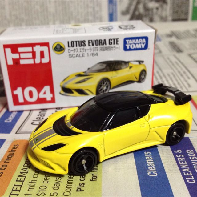 Tomica #104 Lotus Evora GTE (1st color), Hobbies & Toys, Toys & Games ...