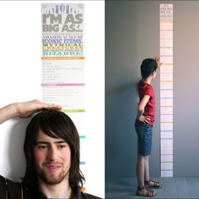 Fun Height Chart - I'm As Big As Height Chart, Design & Craft on Carousell