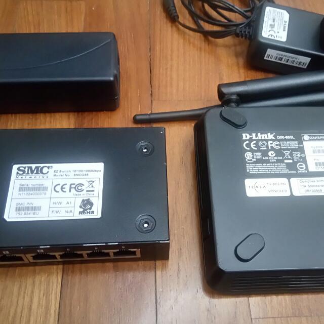 Gigabit Network Switch And 150mbps + 300mbps Router, Computers & Tech ...