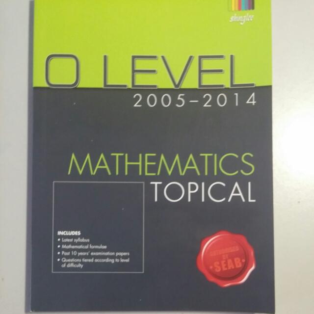 O Levels Mathematics Topical, Hobbies & Toys, Books & Magazines ...