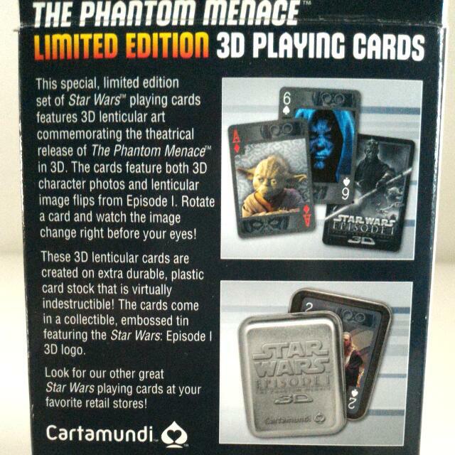 Star Wars - The Phantom Menace Limited Edition 3D Playing Cards ...