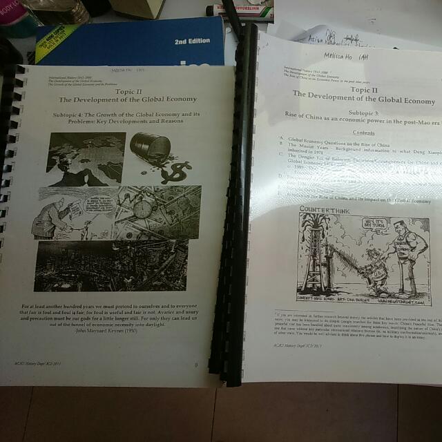 ACJC H1 History Notes, Hobbies & Toys, Books & Magazines, Textbooks on ...