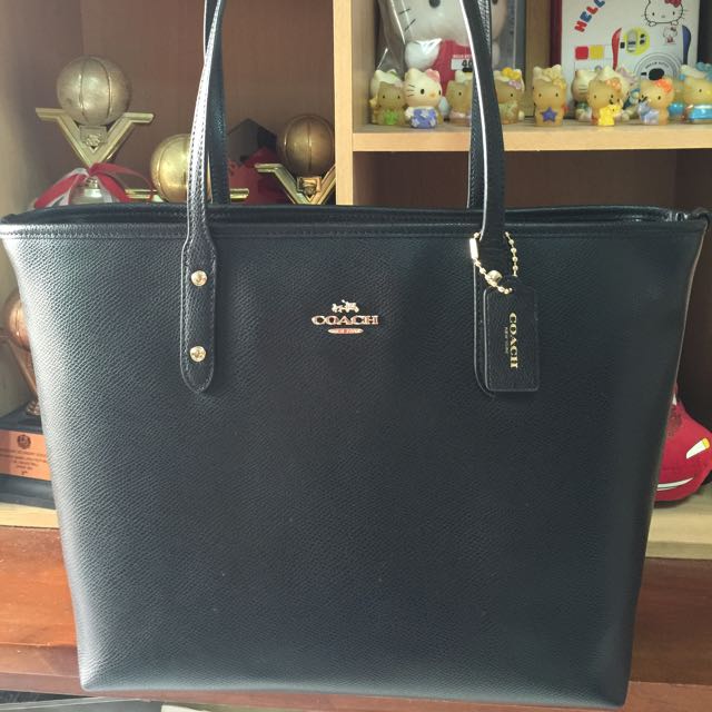 Coach Leather Zip Tote (Black), Women's Fashion, Bags & Wallets, Purses ...