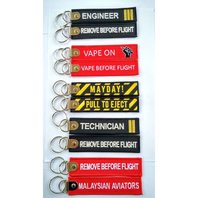 REMOVE BEFORE FLIGHT Key Chain, Hobbies & Toys, Stationery & Craft ...