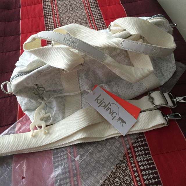 Authentic Kipling If Snake White Collection Hand/Shoulder/Sling Bag ...