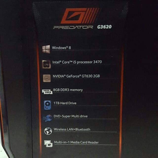 Acer Predator G3620, Computers & Tech, Parts & Accessories, Networking ...
