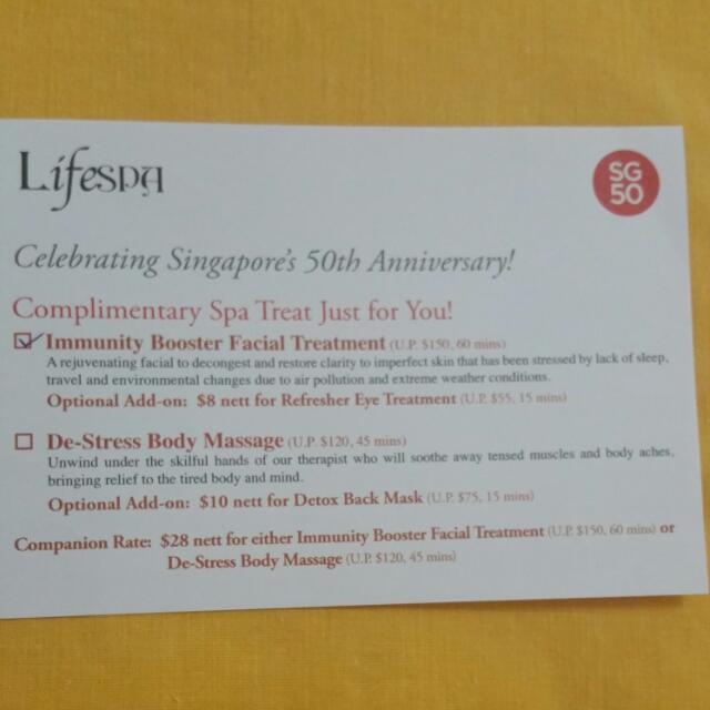 LifeSpa Immunity Booster Facial Treatment, Beauty & Personal Care, Face ...