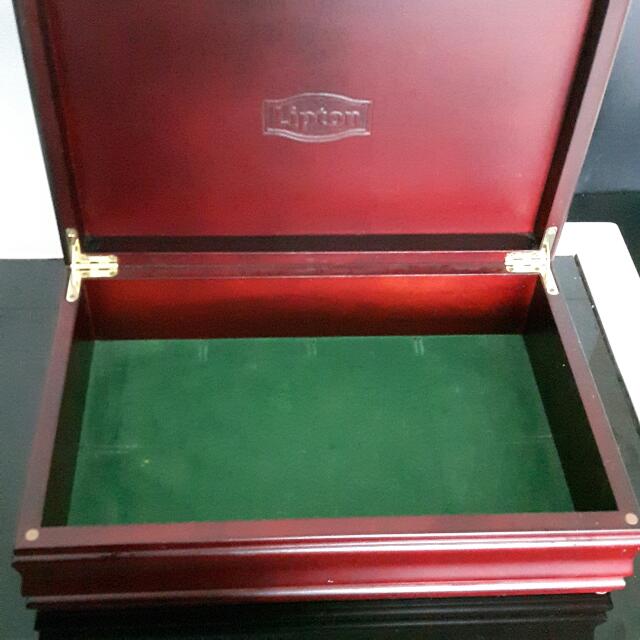 Lipton Wooden Tea Chest Box, Everything Else on Carousell