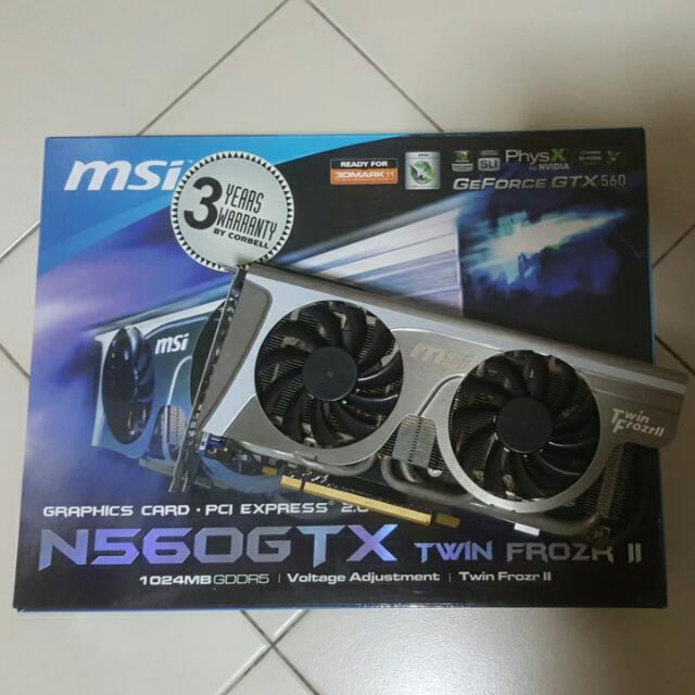 MSI N570GTX Twin Frozr II 1280MB GDDR5 N570GTXTWINFROZRII