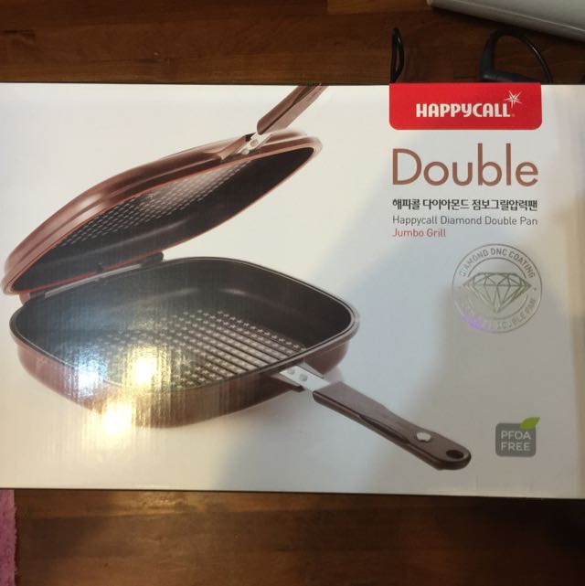 Happycall Diamond Double Pan Jumbo Grill, TV & Home Appliances, Kitchen ...