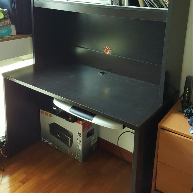 Study Table With Overhead Storage And Light, Furniture & Home Living ...