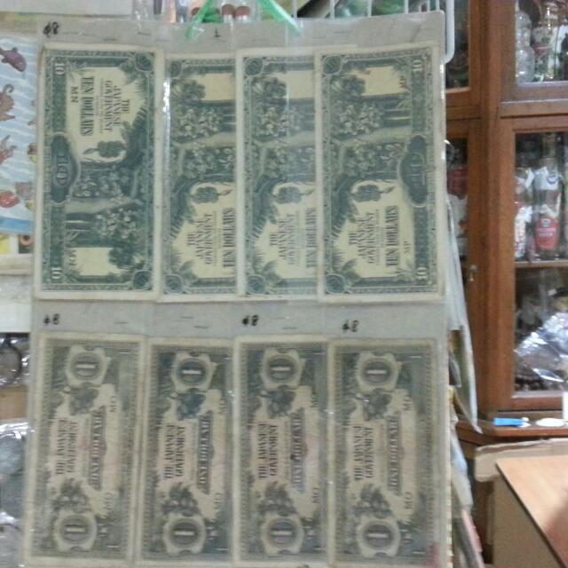 Japanese occupation of Singapore banana note $8 each, Hobbies & Toys ...